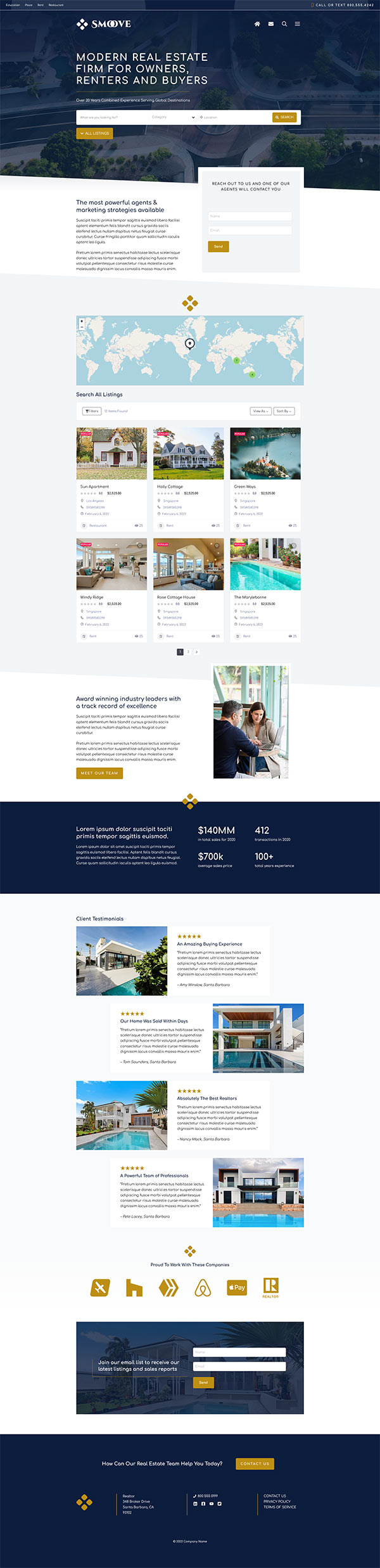 Cleverbread - Smoove - Directory website design for realtors